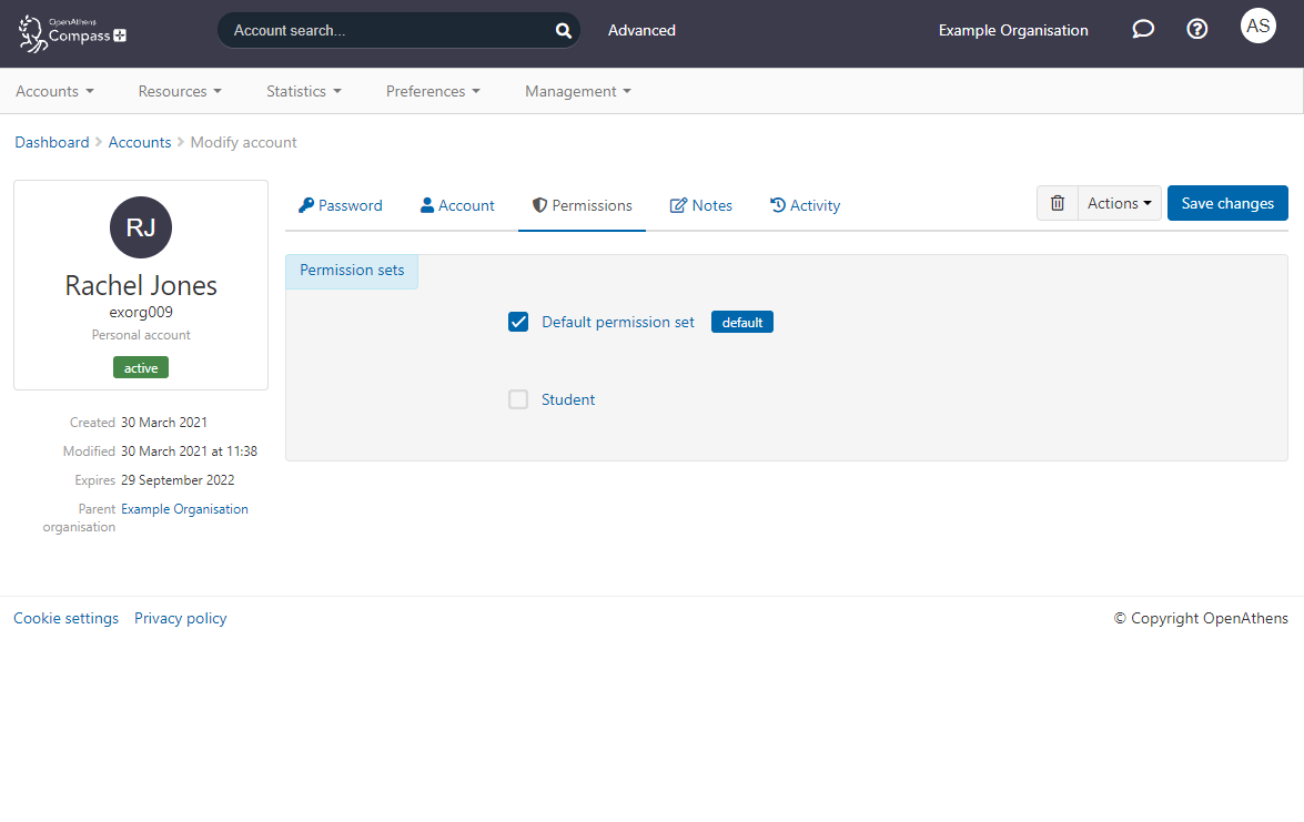 How to modify an account